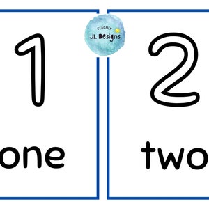 Numbers 1-10 Flashcards: Preschool Learning Activity (digital Download ...