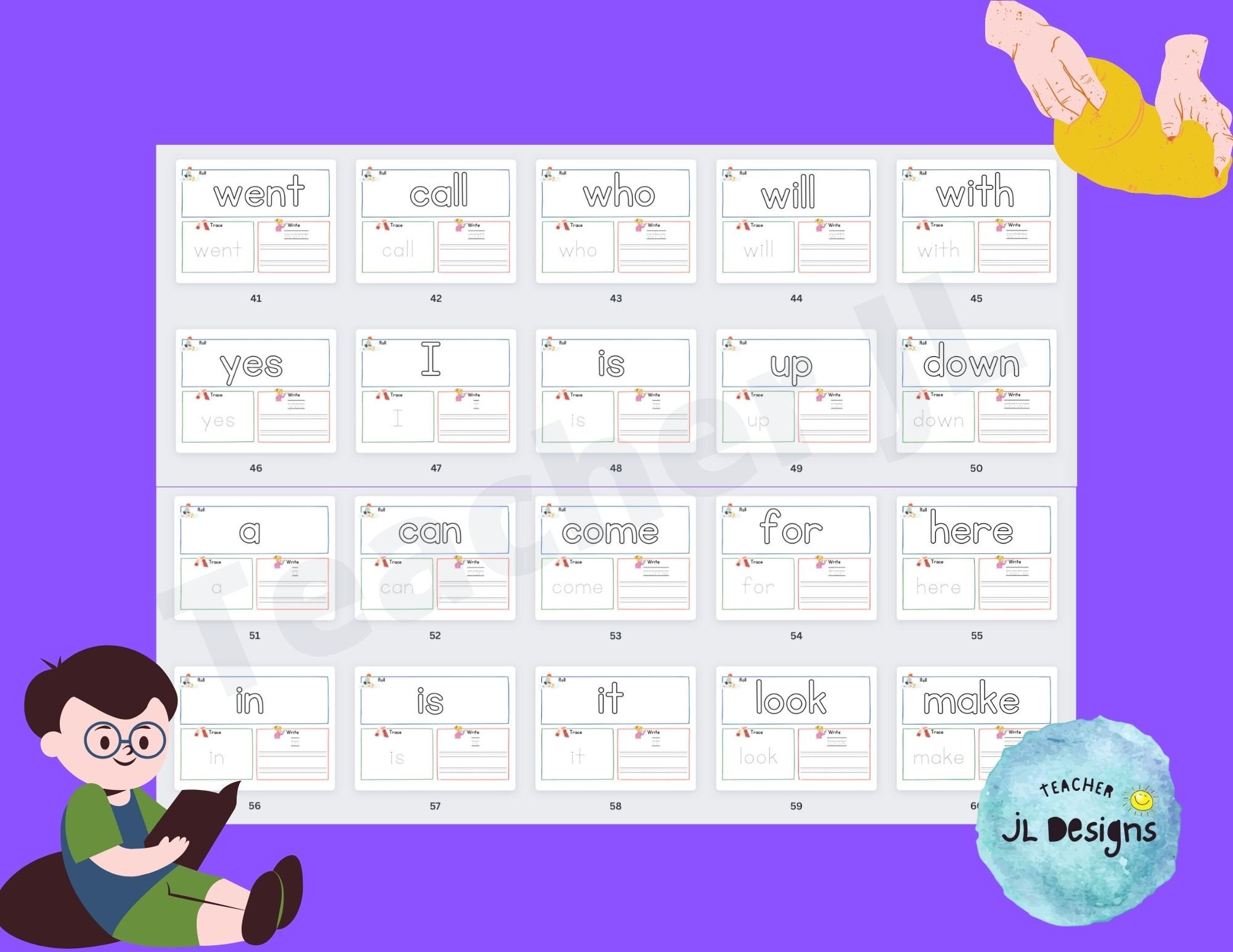 100 Printable Sight Words Worksheet | Play Dough Mat | Tracing and ...