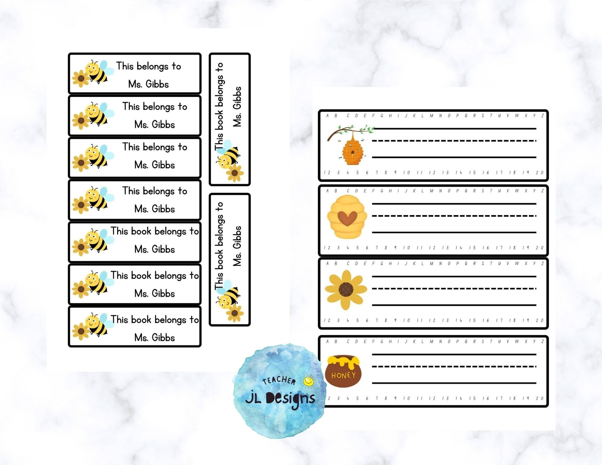 BEE Classroom Label, Name Plate, Digital Download and Printable ...