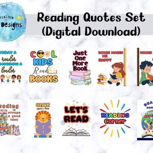Reading Quotes | Wall Display | Reading Corner | Classroom Decoration ...