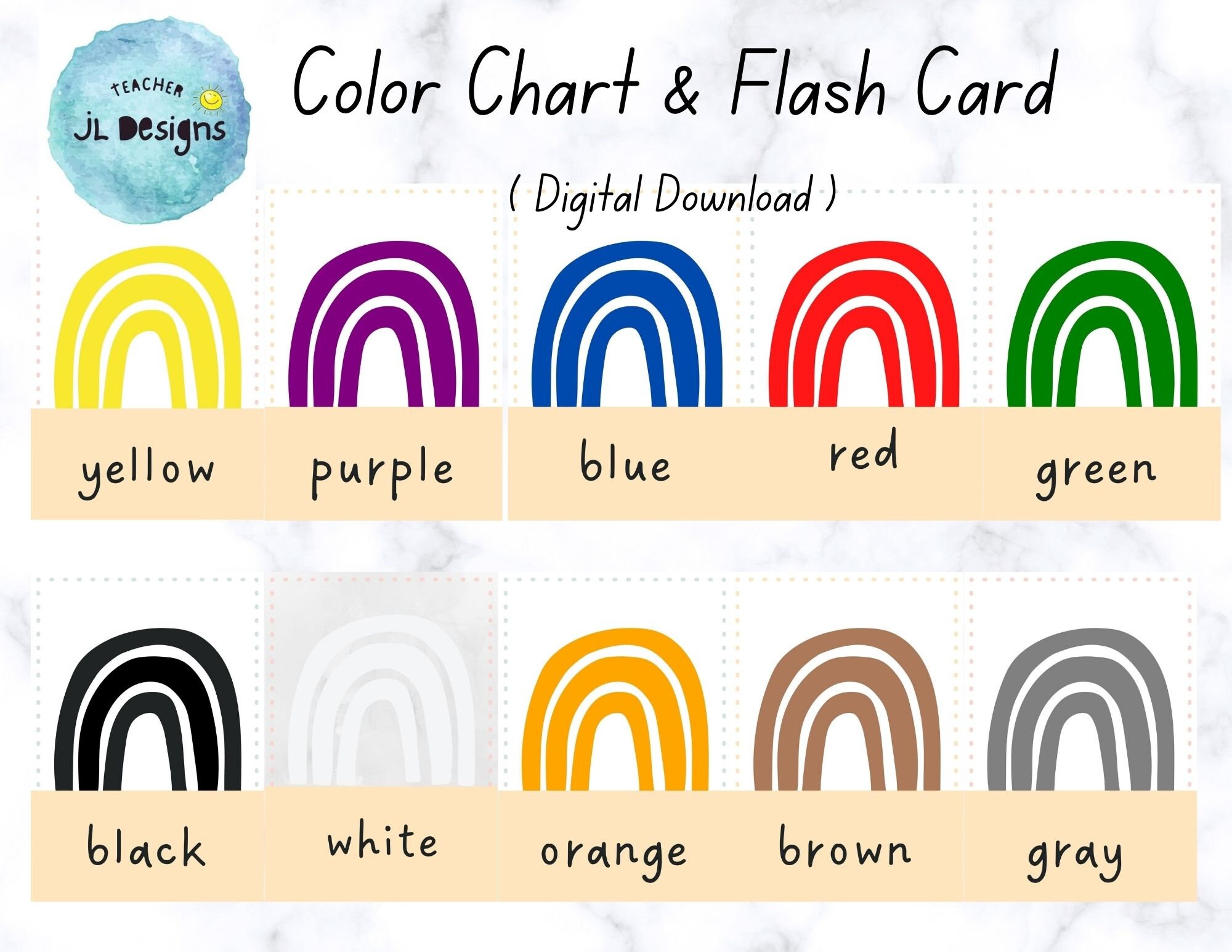 Color Poster | Classroom Display | Rainbow Design| Preschool and ...