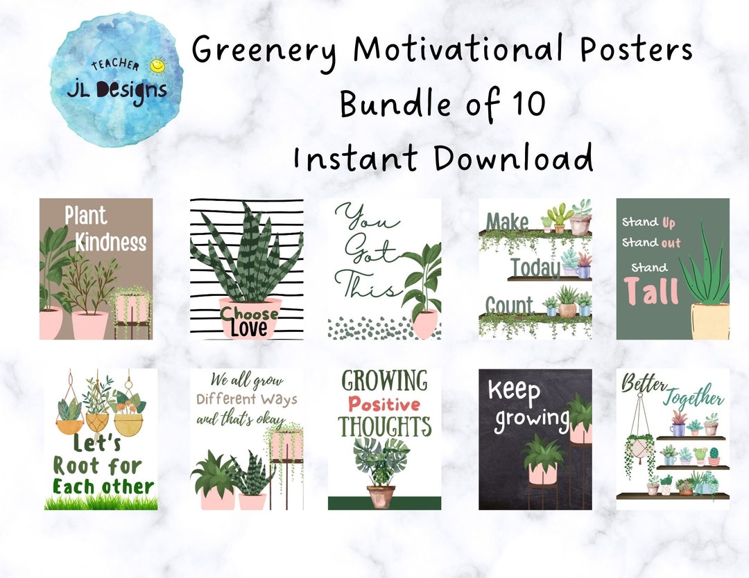 Boho, Neutral, Plants Motivational Wall Poster | Classroom Posters ...