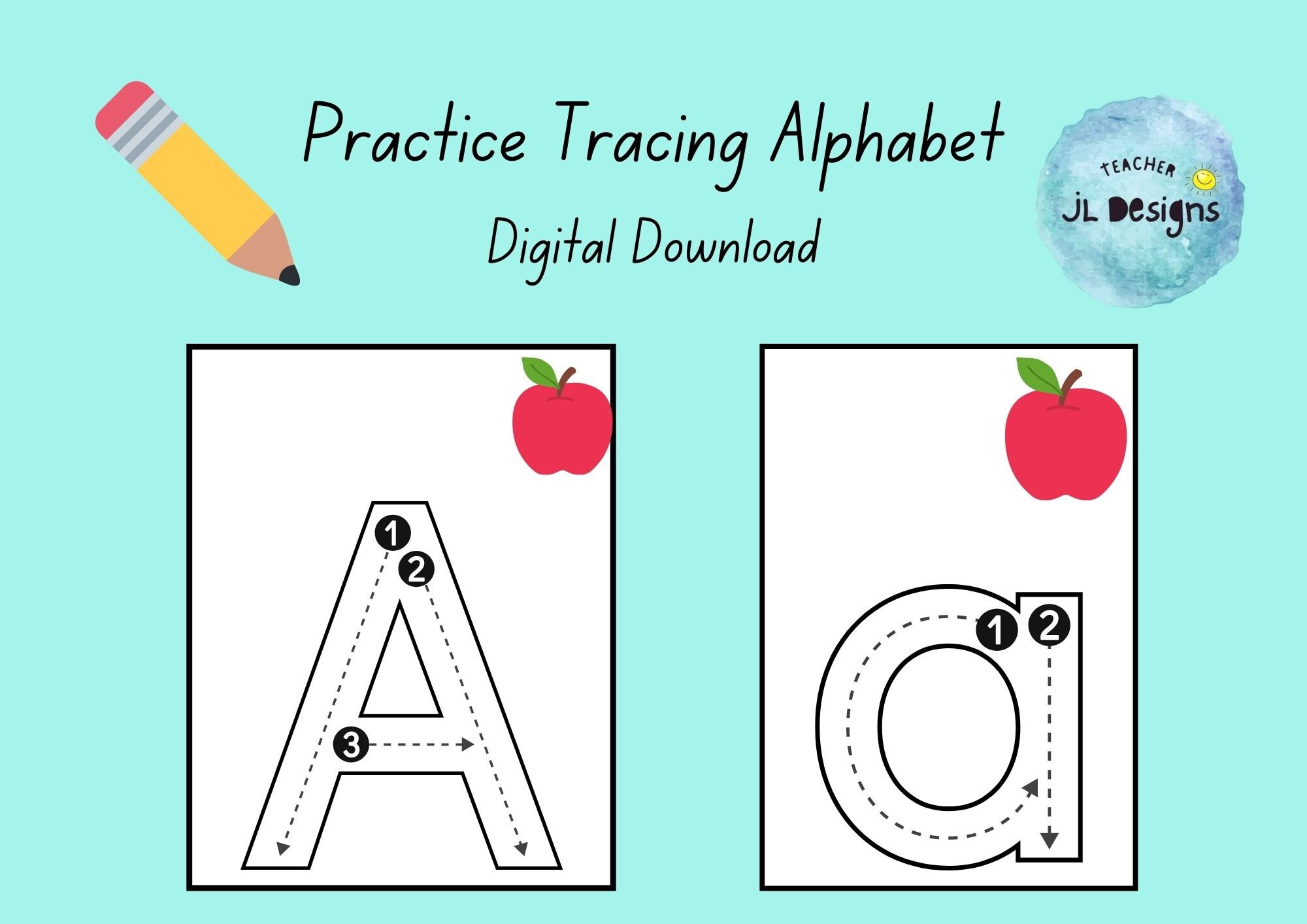 Alphabet Tracing Road Mats Printable, Writing Practice, Toddlers ...