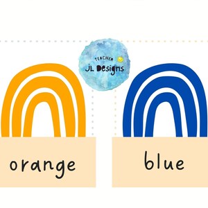 Color Poster | Classroom Display | Rainbow Design| Preschool and ...