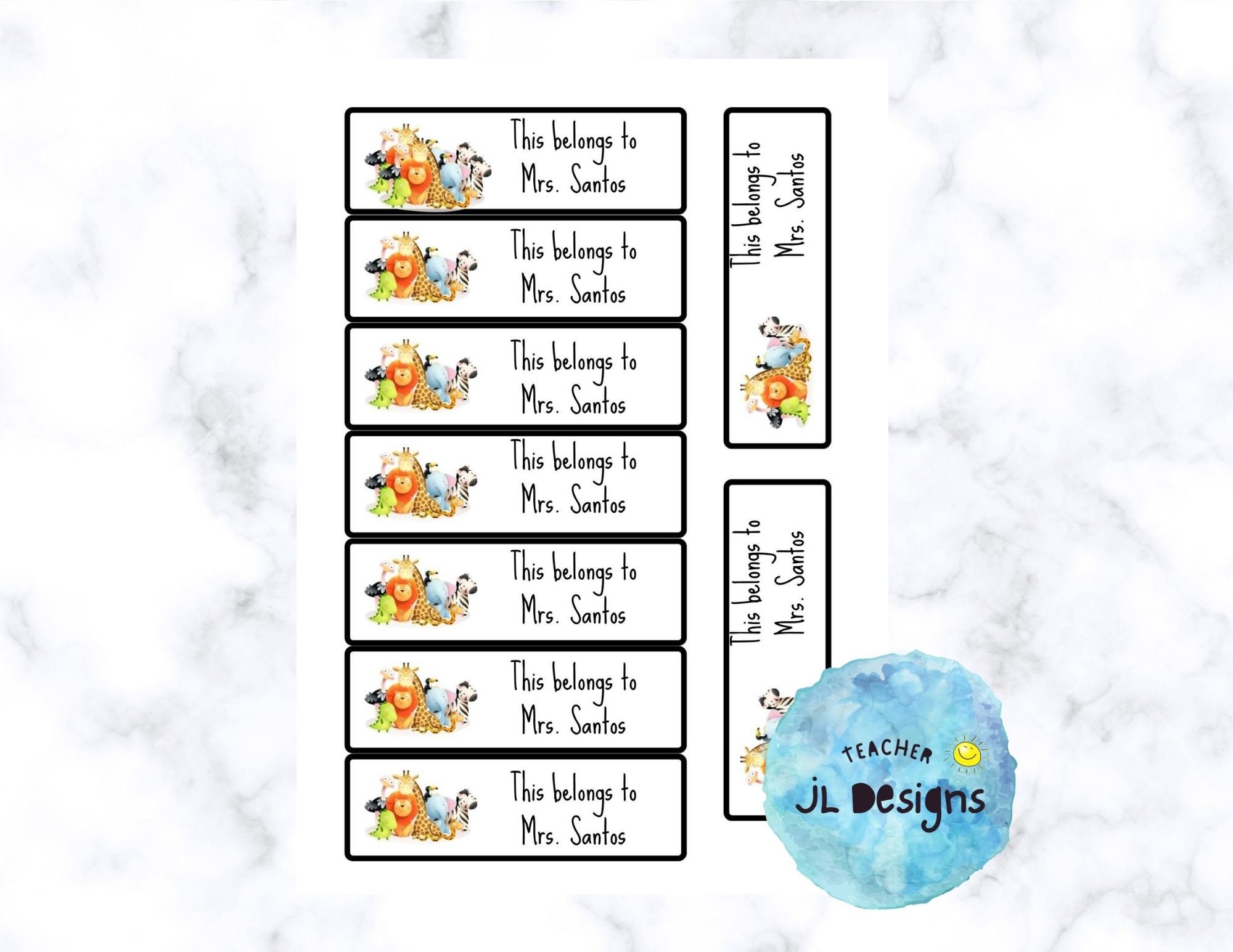 Jungle Classroom Label, Name Plate, Digital Download and Printable ...