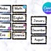 Galaxy Stars Classroom Label, Canva Editable Name Plate, Digital ...