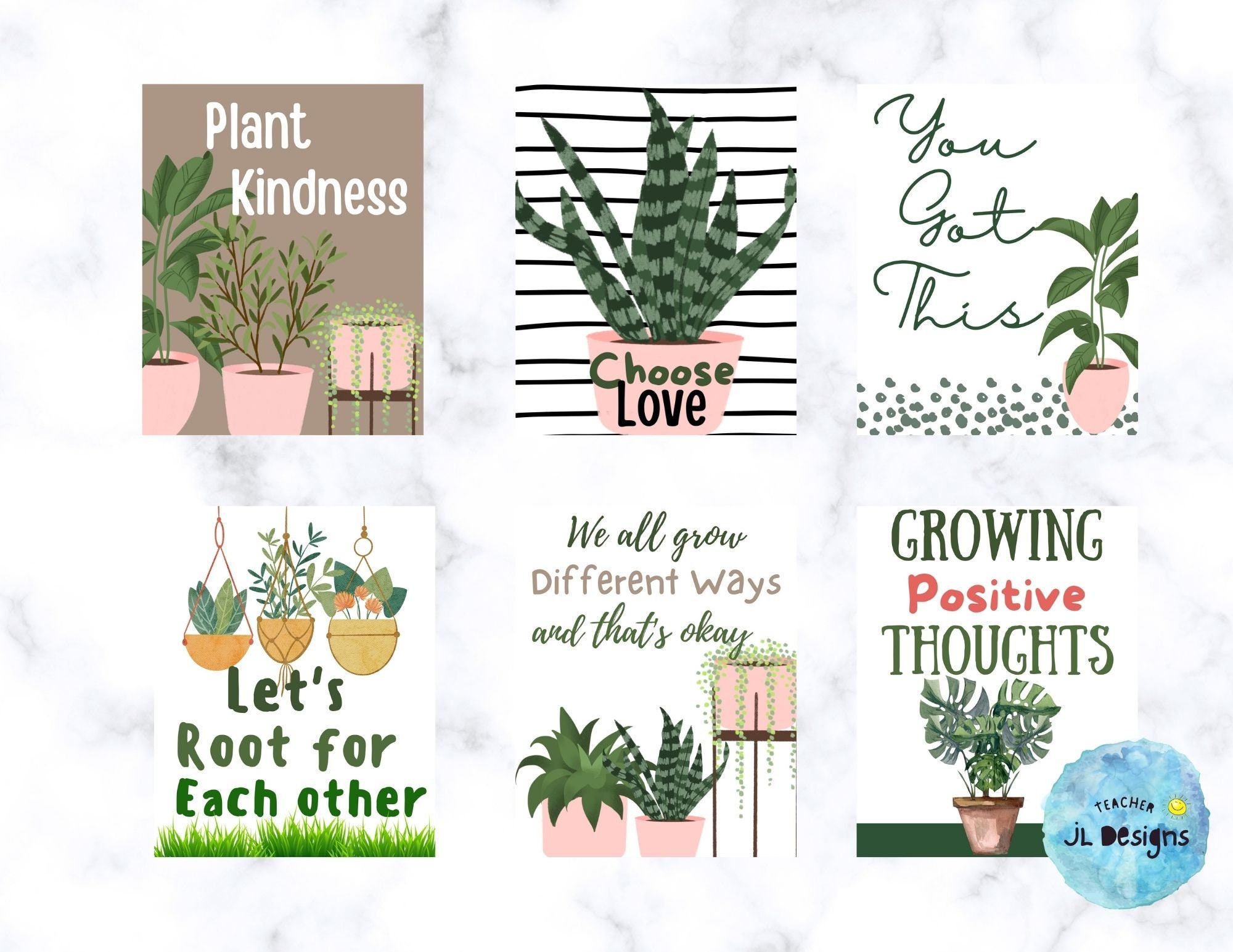 Boho, Neutral, Plants Motivational Wall Poster | Classroom Posters ...
