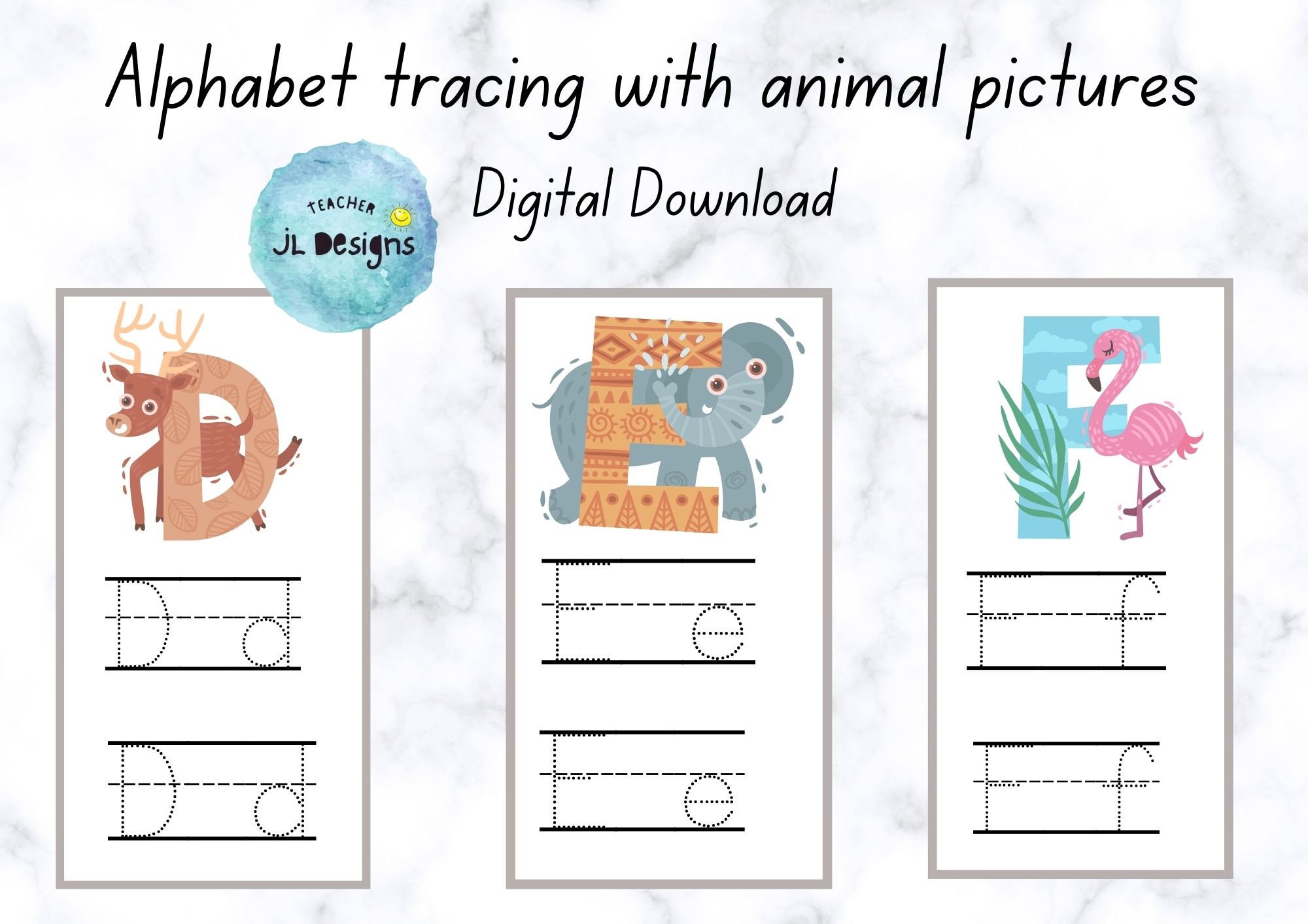 Alphabet Tracing Printable, Upper and Lower Case Letters Writing ...