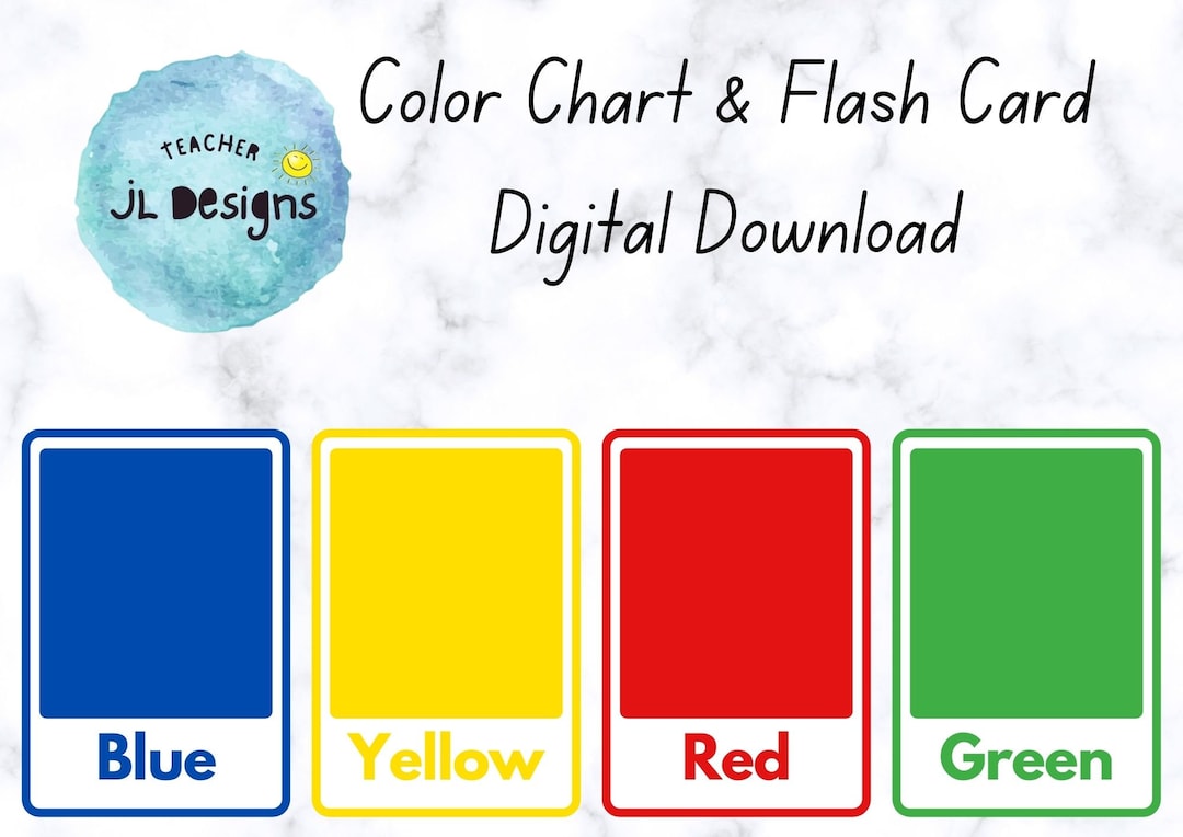 Colors Flashcards Printable, Flash Card for Babies & Kids, Toddler ...