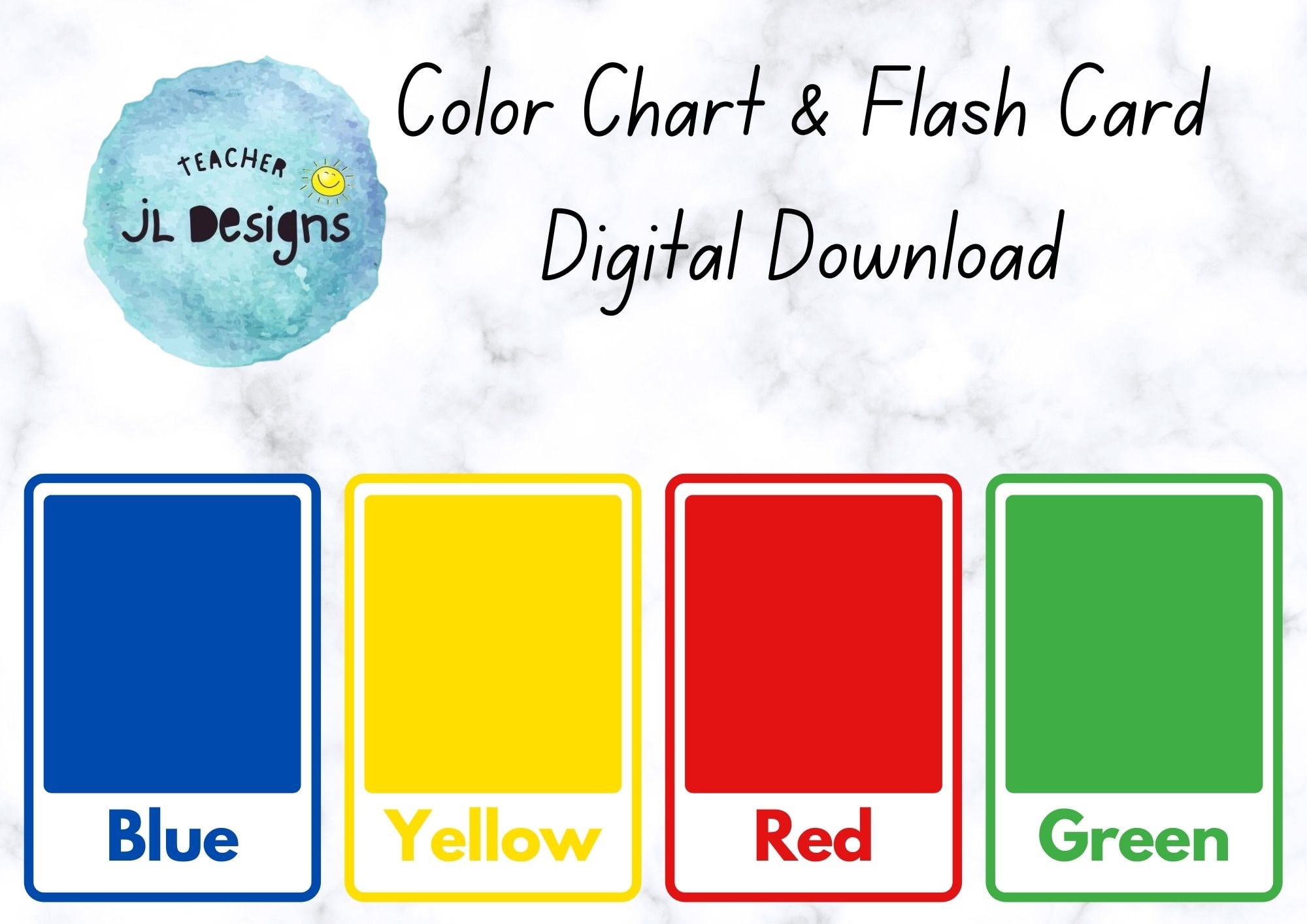 Colors Flashcards Printable, Flash Card for Babies & Kids, Toddler ...