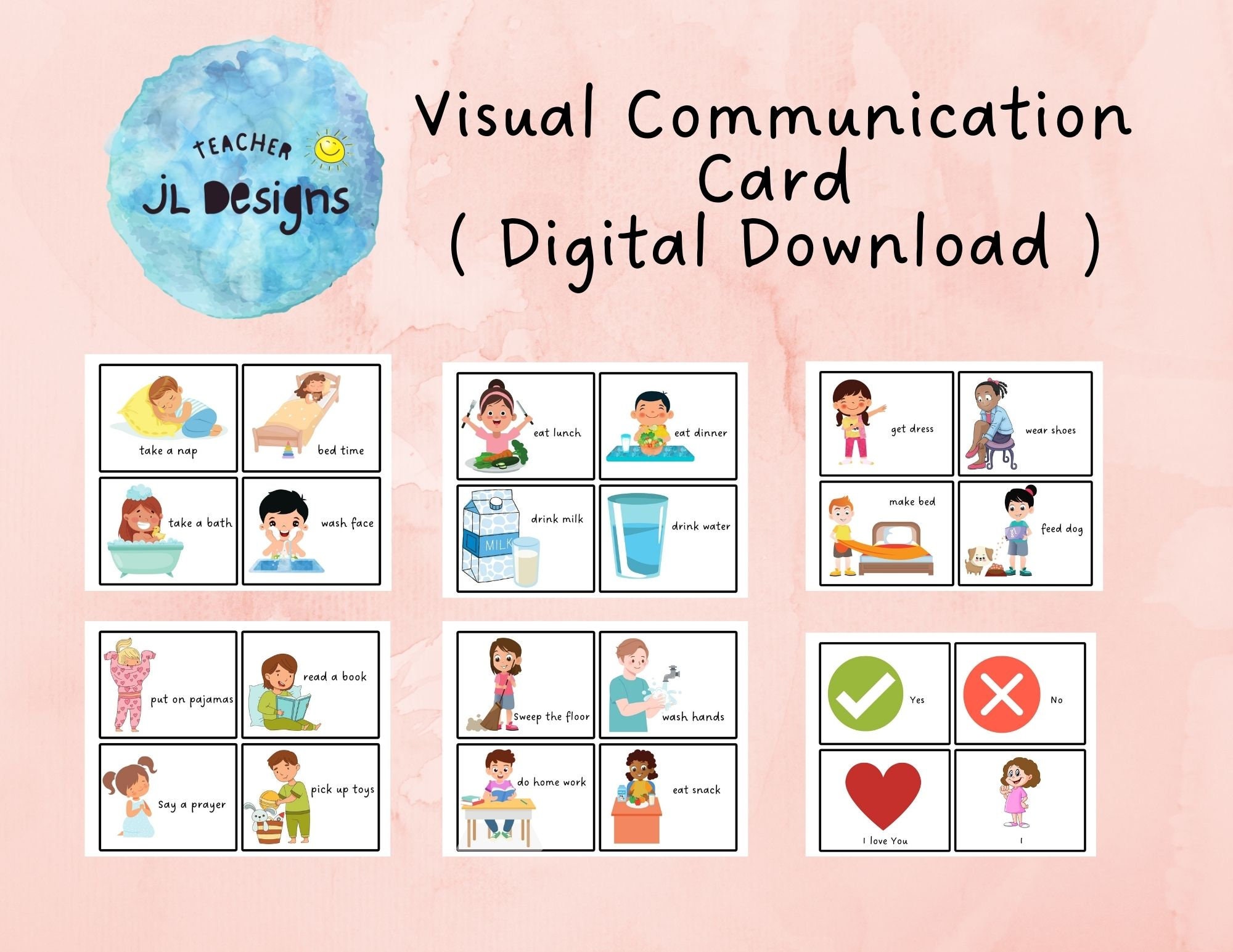 Communication Cards Symbol -autism, Speech, ADHD, Communication, ABA ...