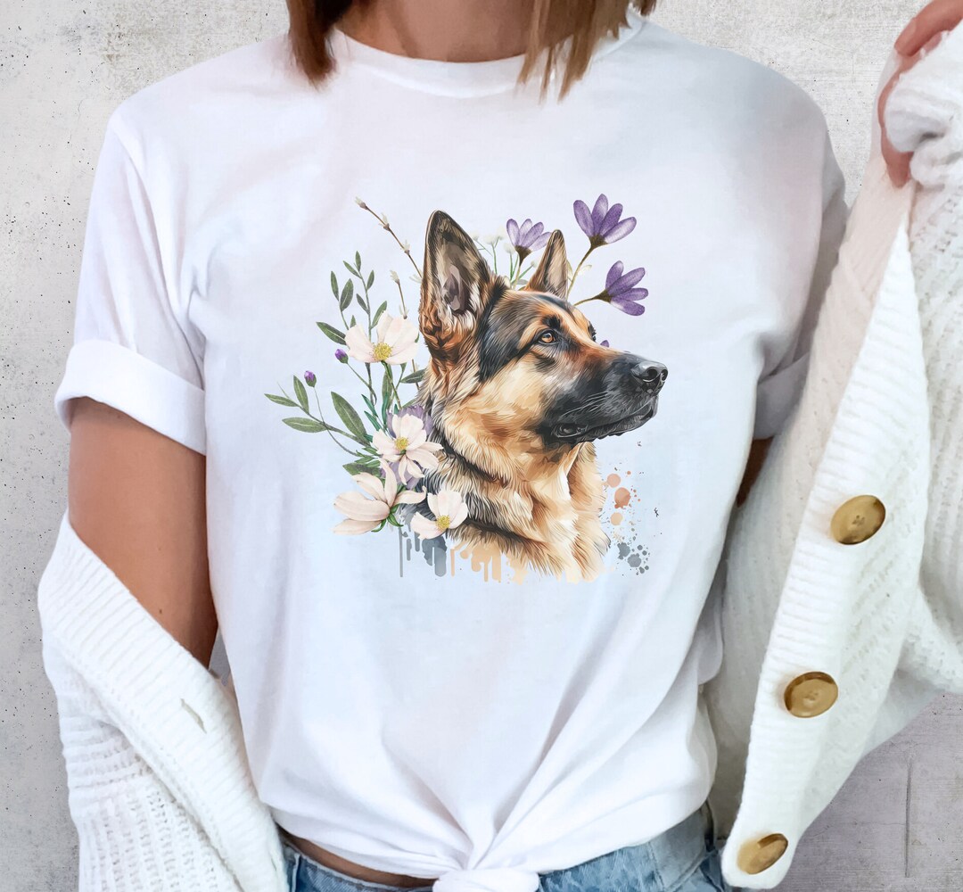 German Shepherd Mom Dog Gifts Shirts Crew Neck Shirt for Shepherd Owner ...