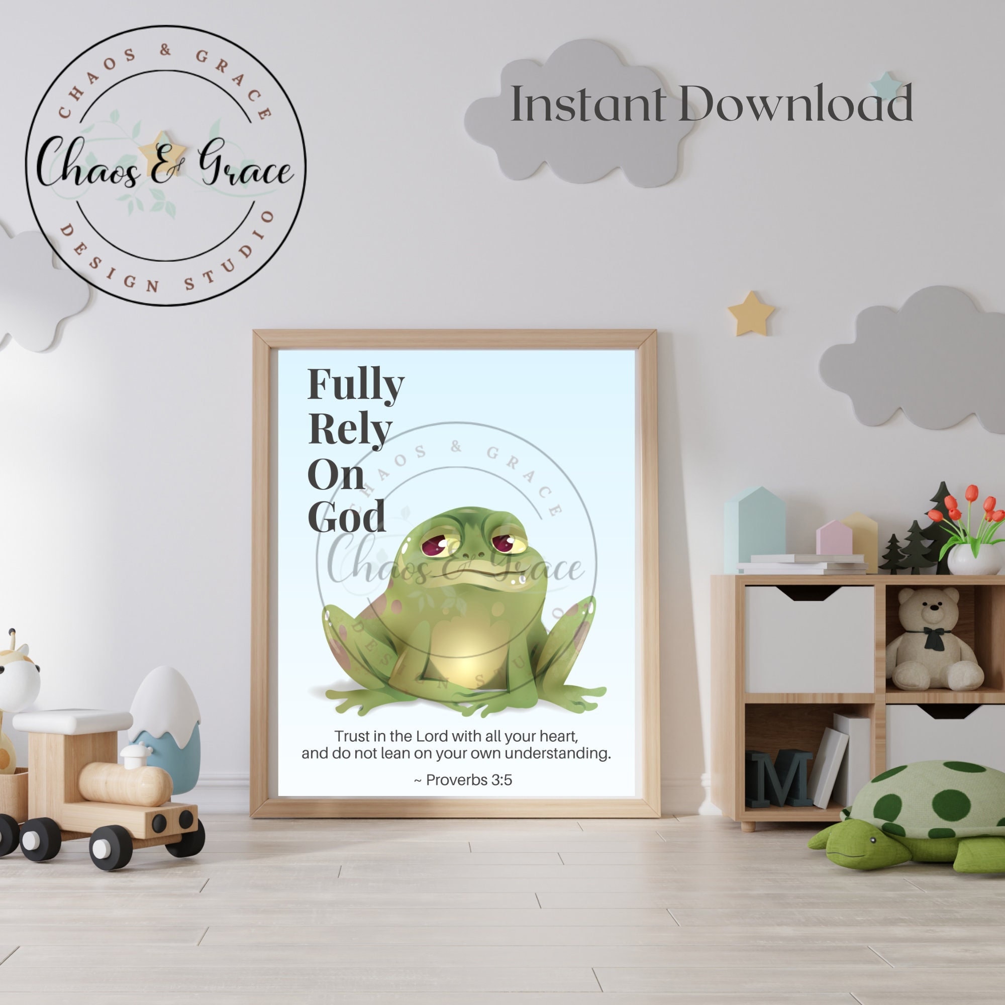 FROG: Fully Rely on God Print - Etsy