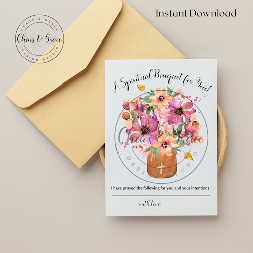 Spiritual Bouquet Printable Spiritual Bouquet Catholic Gift - Etsy