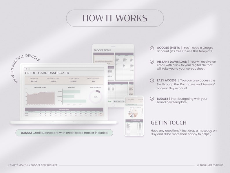Monthly Budget Spreadsheet - Pastel | Google Sheets Budget Template ...