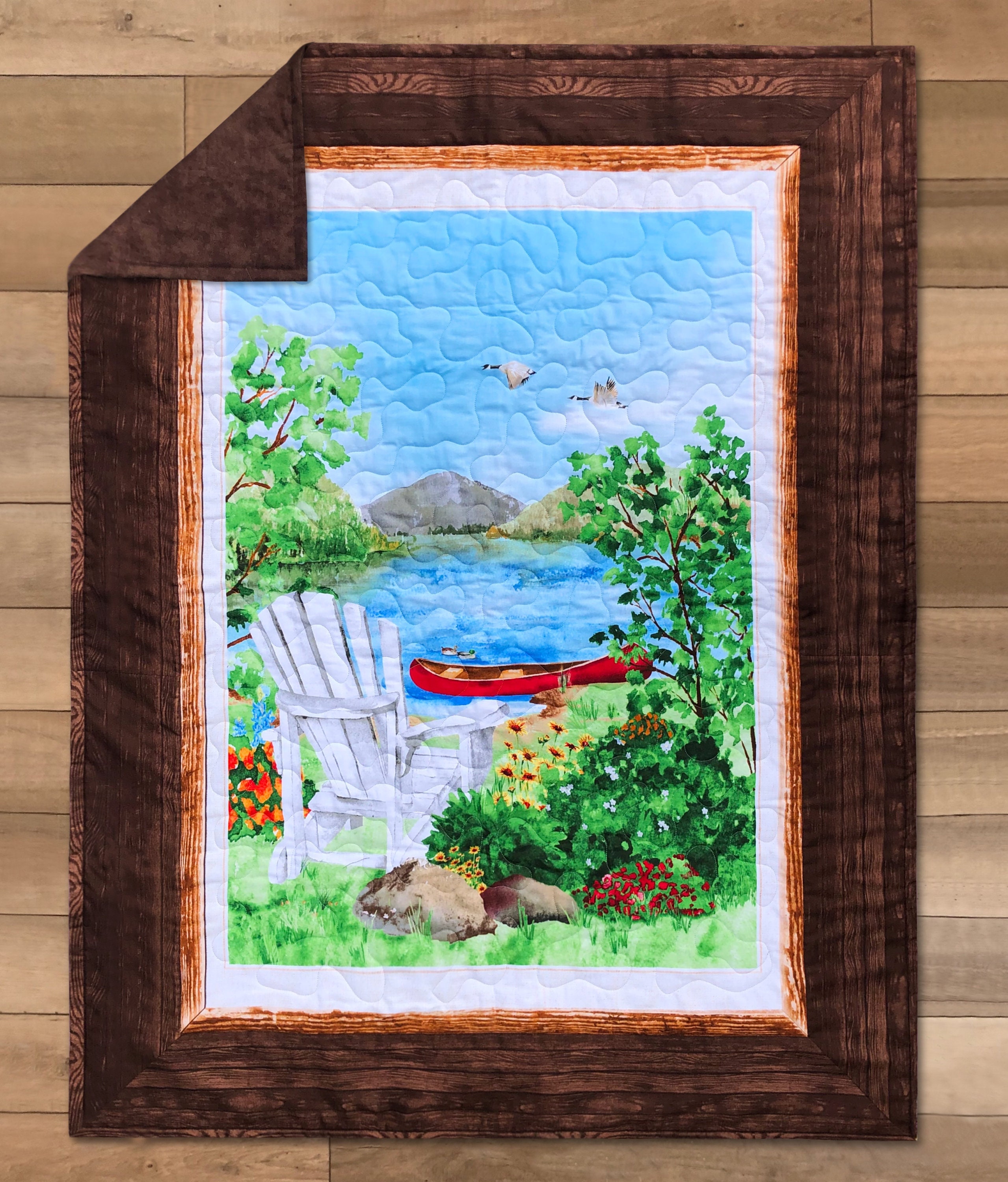 Lake Design Lap Quilt, Lake Vacation Lap Quilt, Cabin Quilt, Quilt With ...