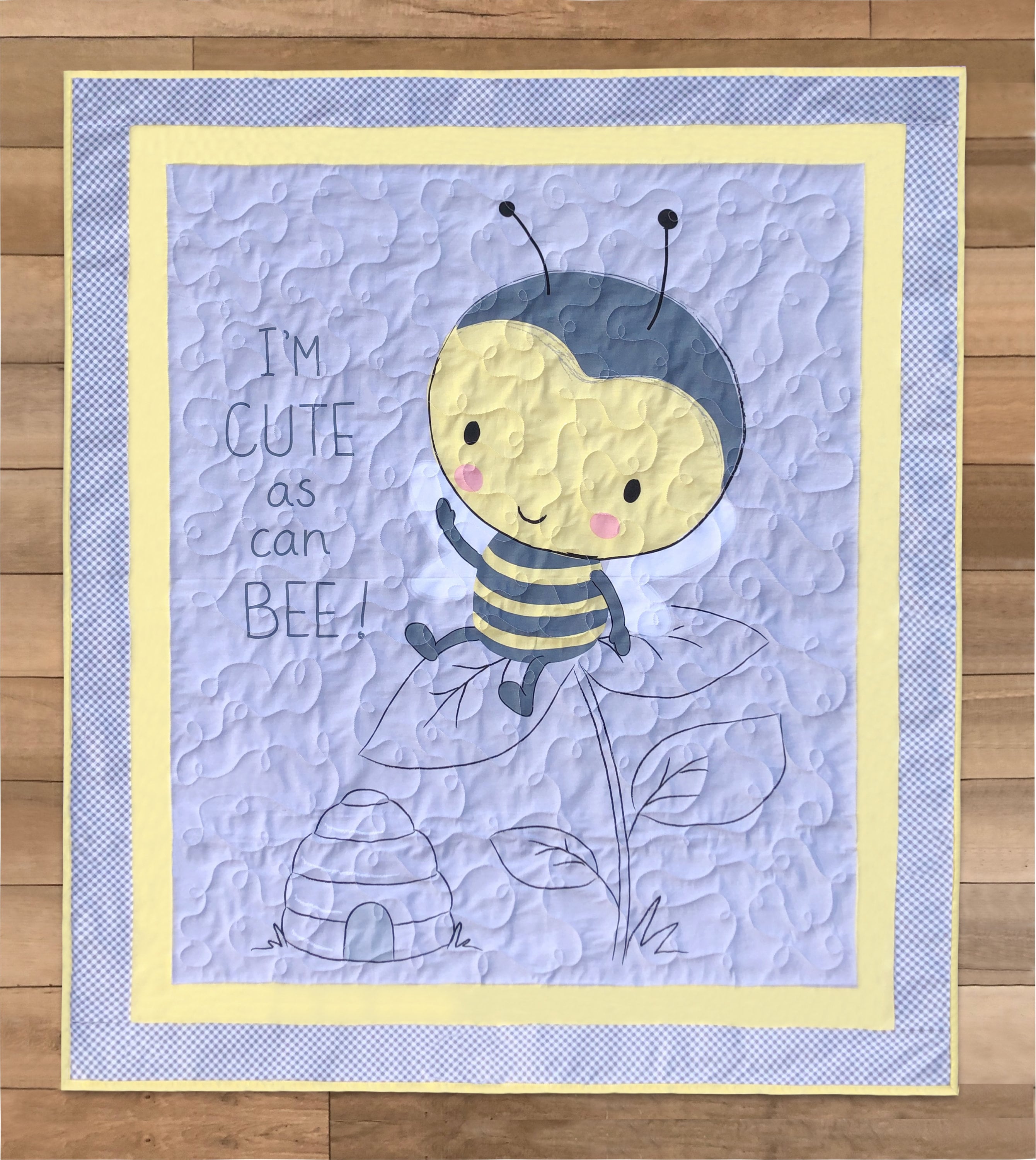 Handmade Bee Quilt, Bee Themed Baby Quilt, Bee Toddler Quilt, Bee ...