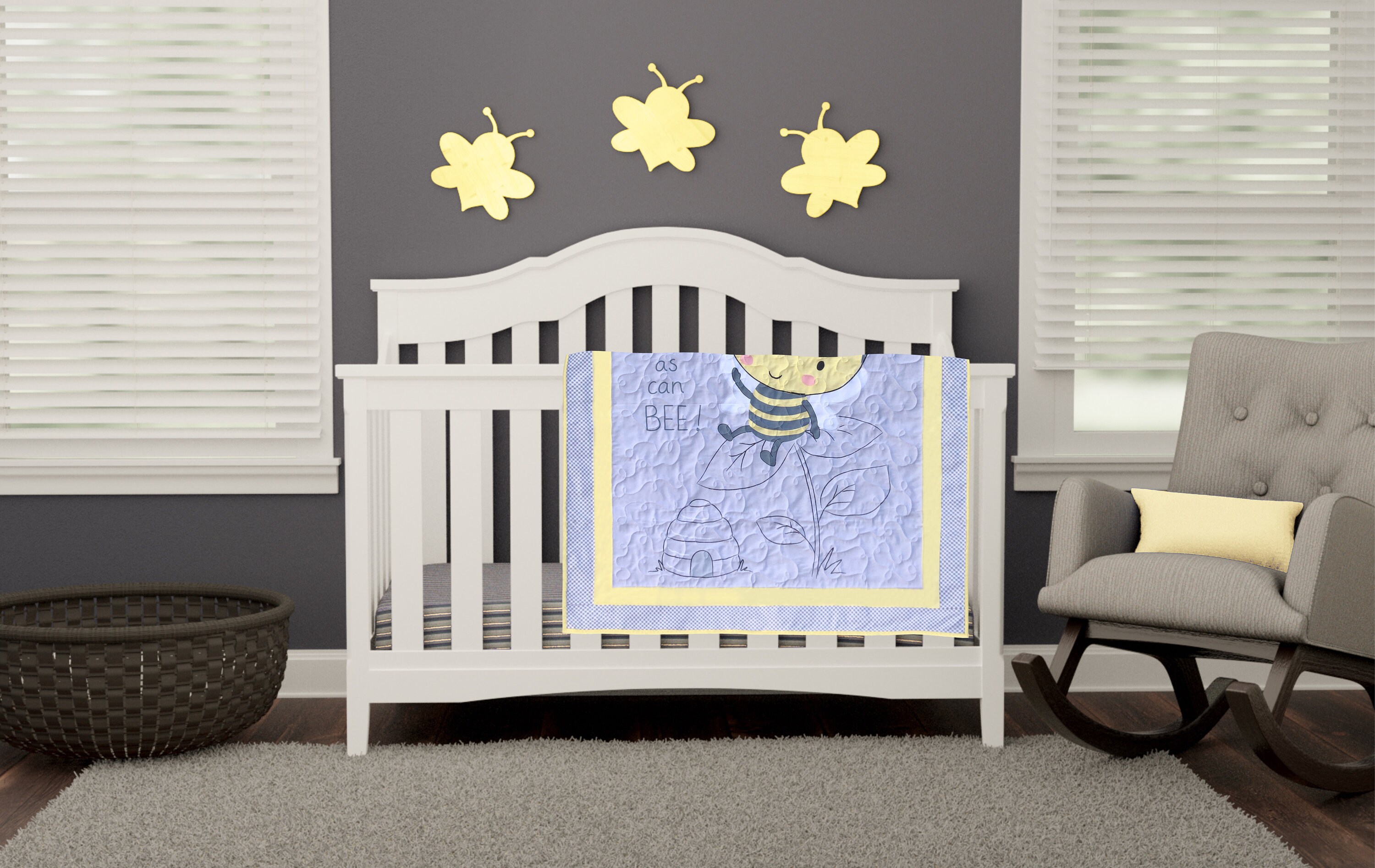 Handmade Bee Quilt, Bee Themed Baby Quilt, Bee Toddler Quilt, Bee ...