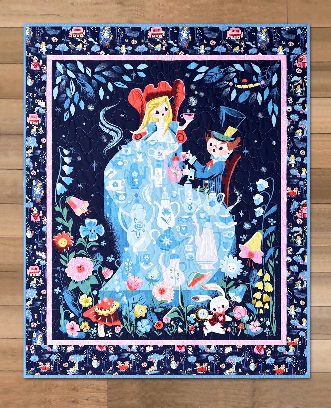 Alice in Wonderland Quilt Alice in Wonderland Themed Quilt - Etsy