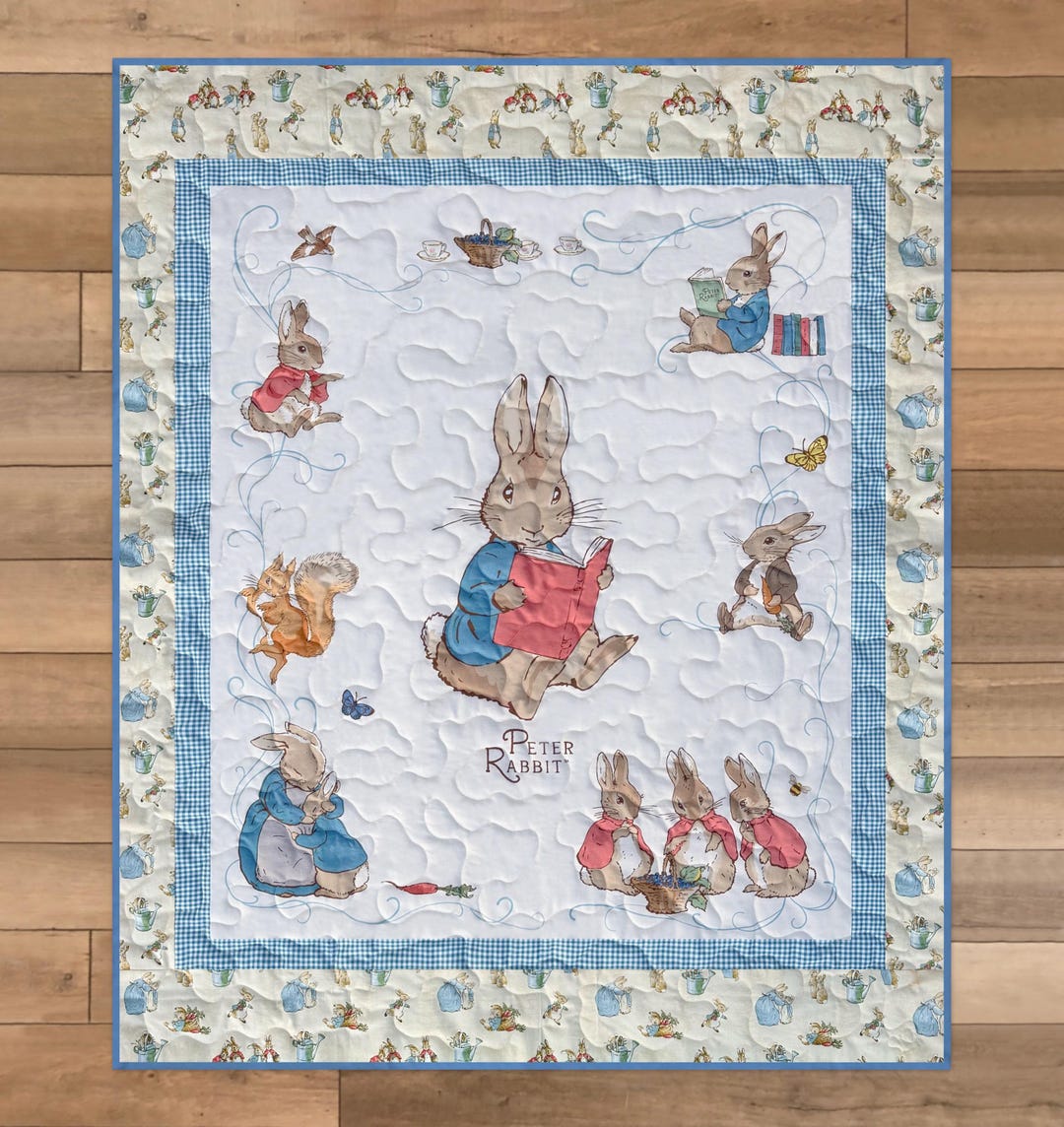 Peter Rabbit Quilt, Beatrix Potter Baby Quilt, Peter Rabbit Nursery ...