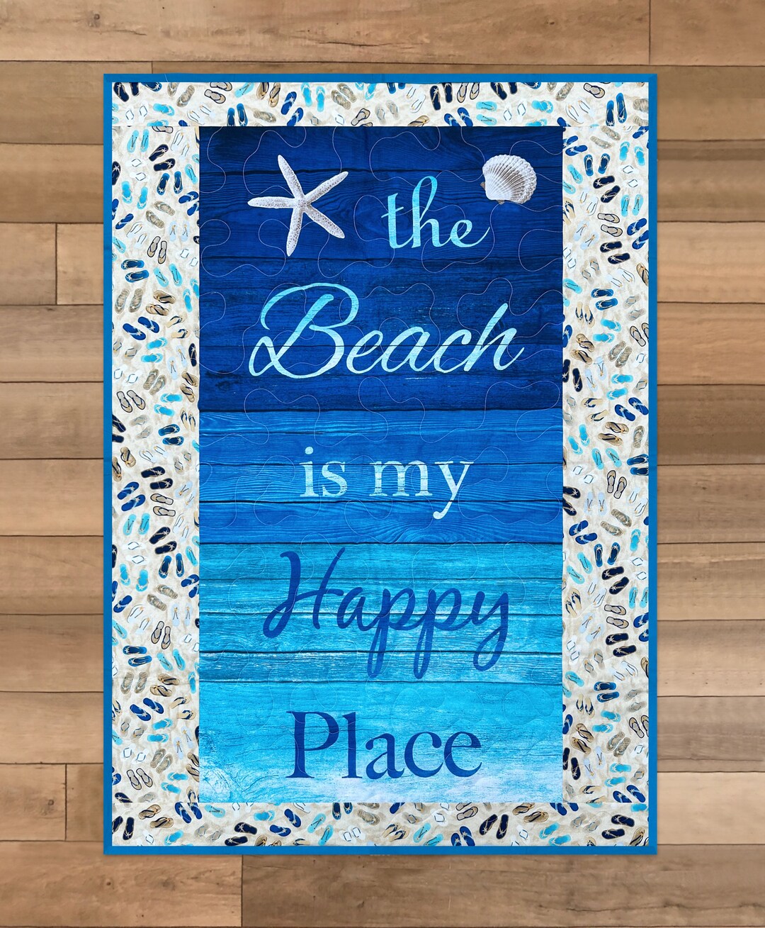 Ocean Theme Quilt, Beach Theme Quilt, Summer Fun Decor, Beach House ...
