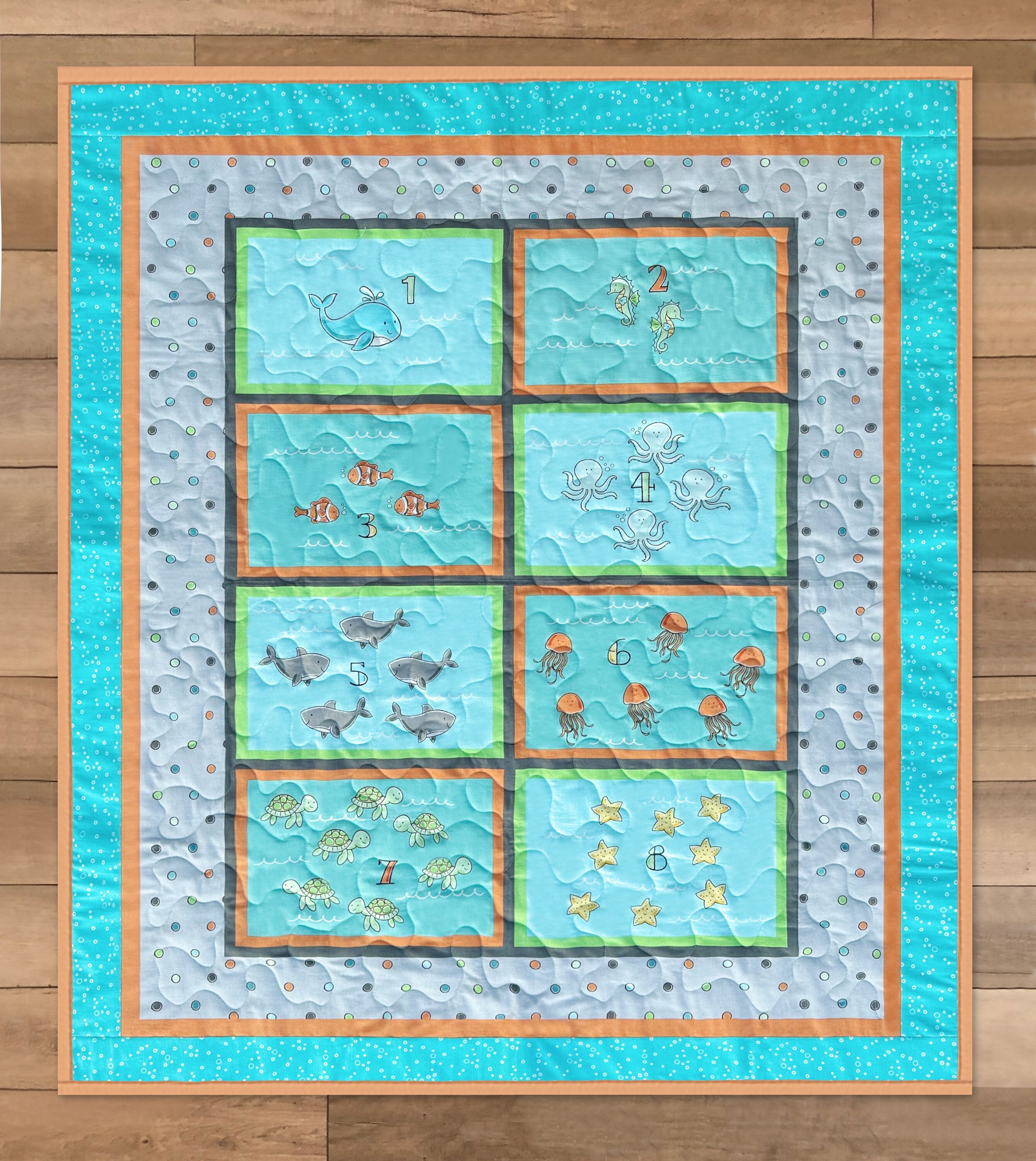 Ocean Animals Quilt Handmade Ocean Theme Quilt Ocean - Etsy