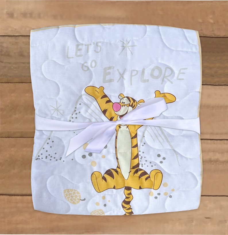 Winnie the Pooh Quilt, Tigger Baby Quilt, Baby Shower Quilt, Gender ...