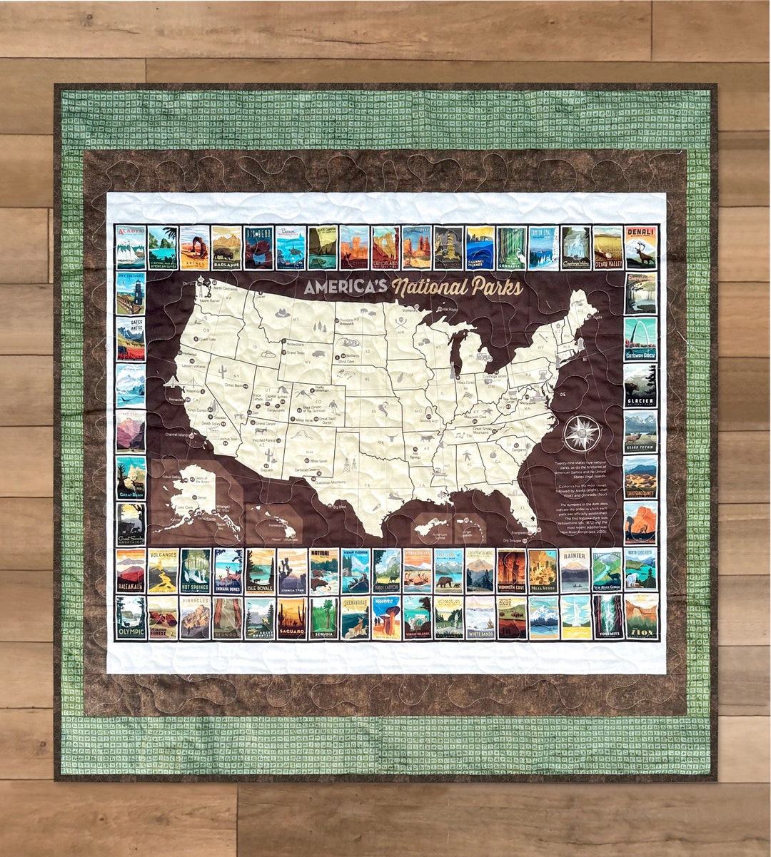 National Park Quilt, National Park Gift, National Park Vacation Quilt ...