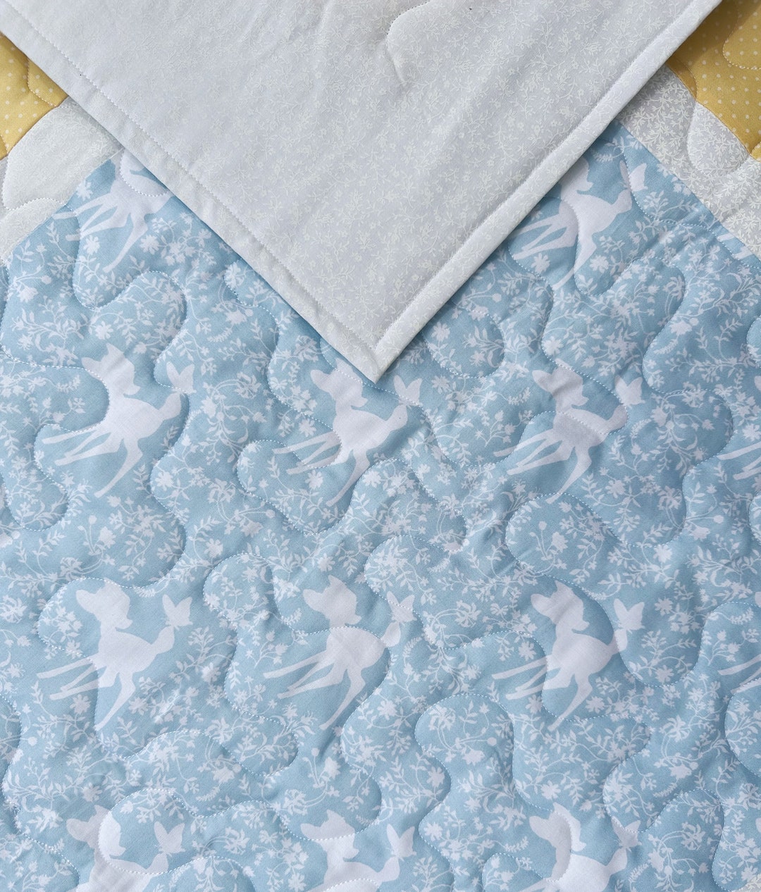 Bambi Baby Quilt, Bambi Nursery Decor, Bambi Baby Gift, Bambi Quilt ...