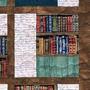 Handmade Book Quilt, Book Nook Quilt, Book Lover Gift, Reading Quilt ...