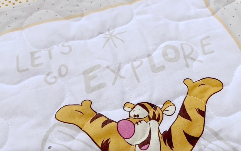 Winnie the Pooh Quilt, Tigger Baby Quilt, Baby Shower Quilt, Gender ...
