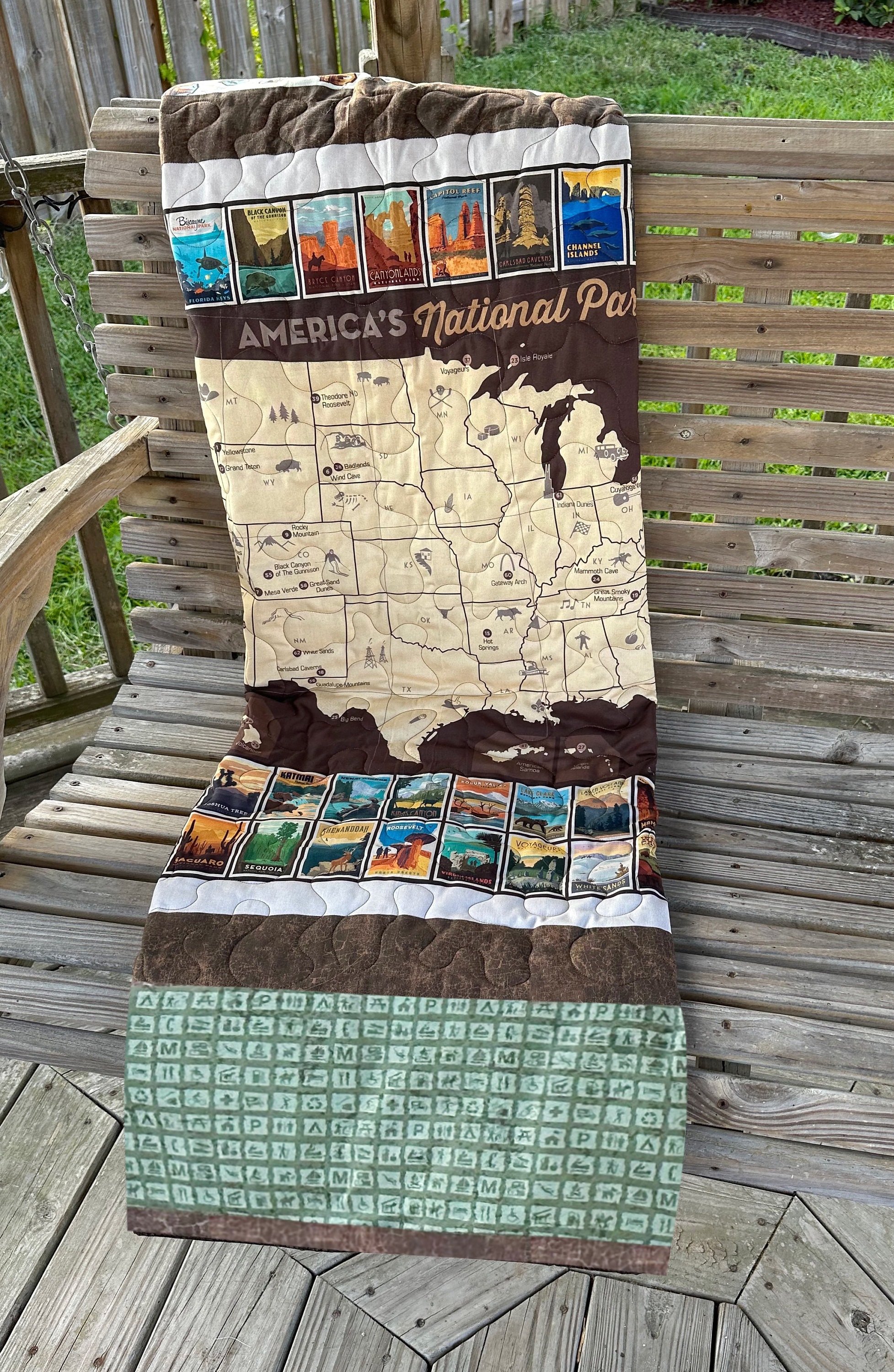 National Park Quilt, National Park Gift, National Park Vacation Quilt ...