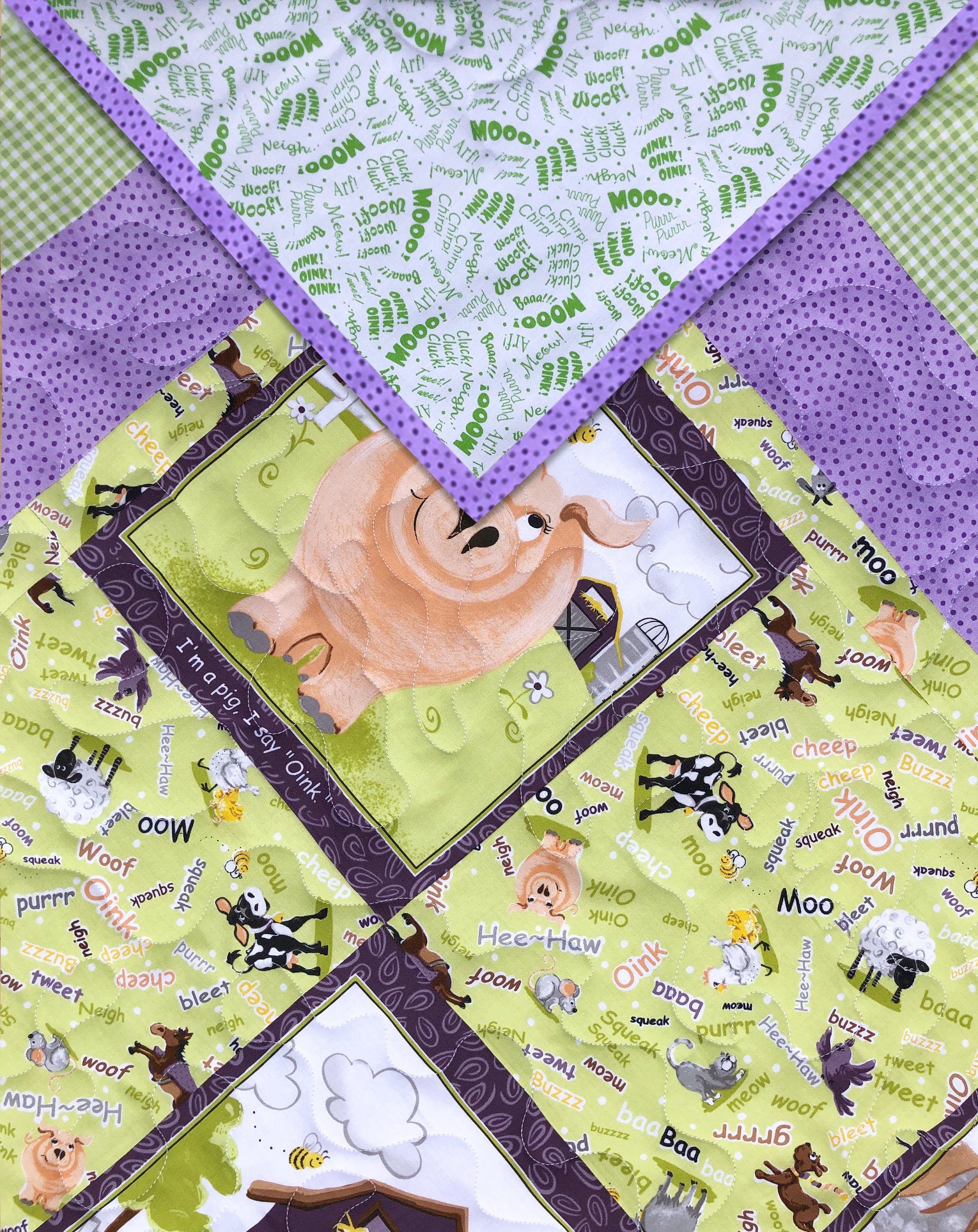 Baby Farm Quilt, Farm Themed Baby Quilt, Farm Toddler Quilt, Farm ...