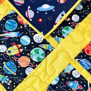 Space Baby Quilt, Minky Baby Quilt, Astronaut Baby Quilt, Astronaut ...