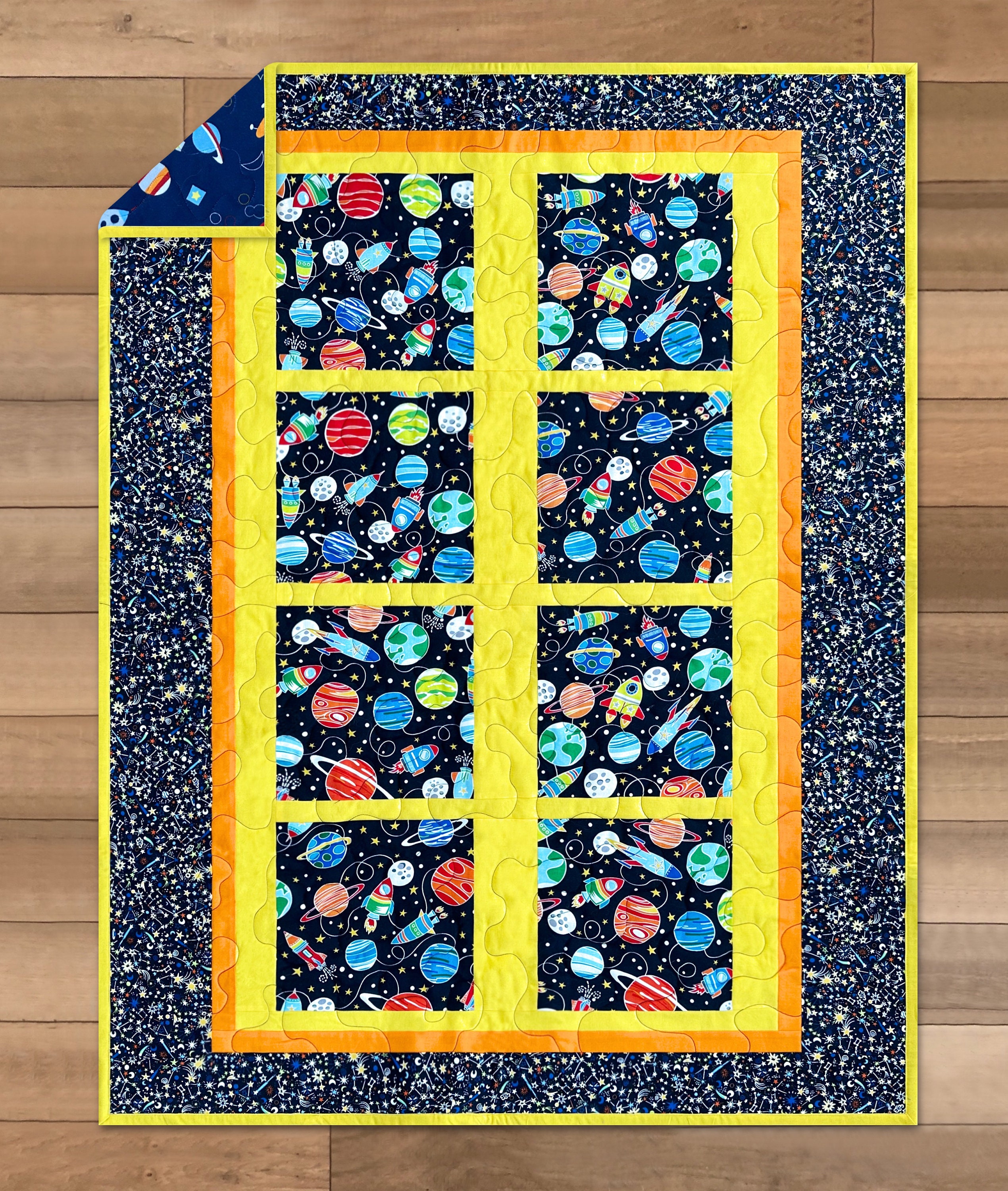 Space Baby Quilt, Minky Baby Quilt, Astronaut Baby Quilt, Astronaut ...