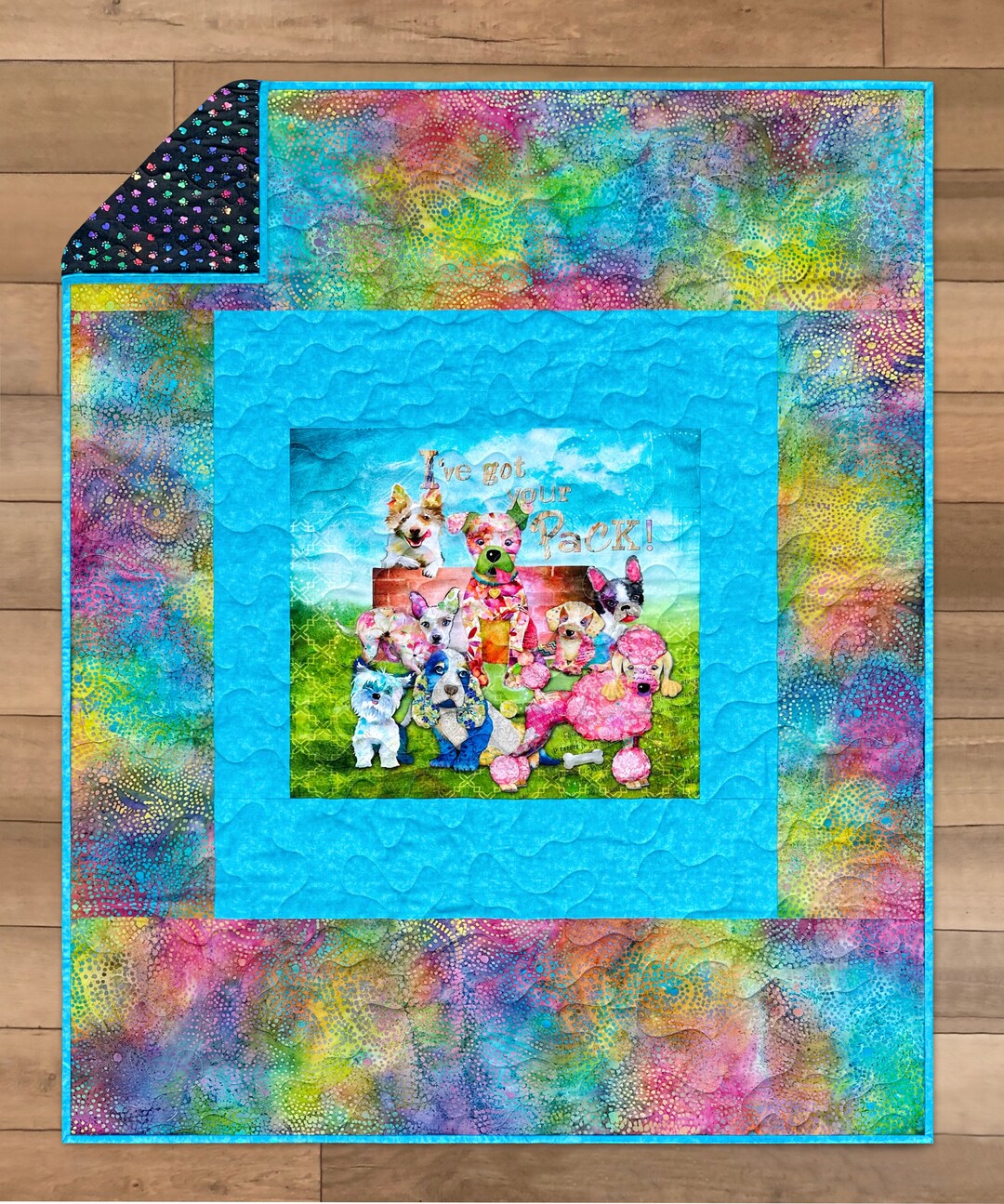 Dog Themed Quilt Dog Lap Quilt Dog Lover Gift Dogl Theme - Etsy