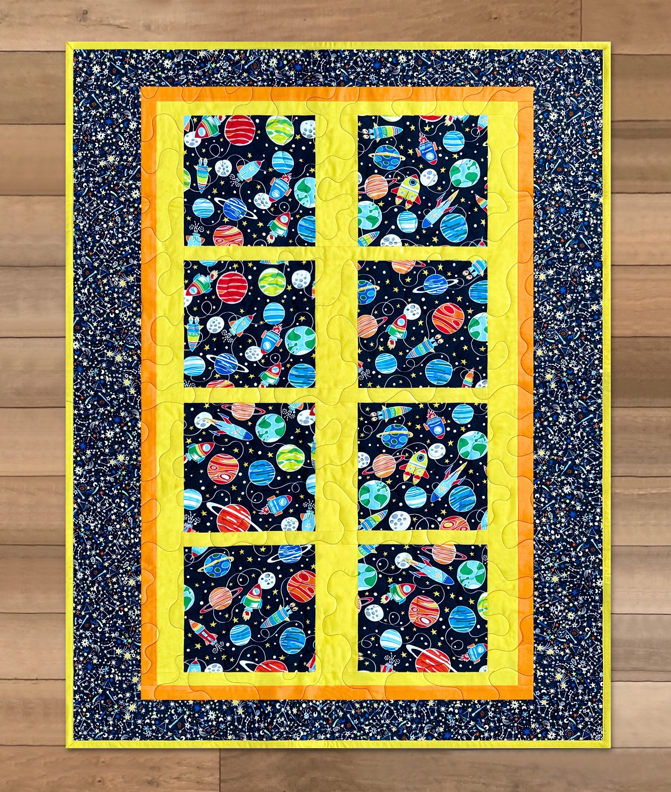 Space Baby Quilt, Minky Baby Quilt, Astronaut Baby Quilt, Astronaut ...