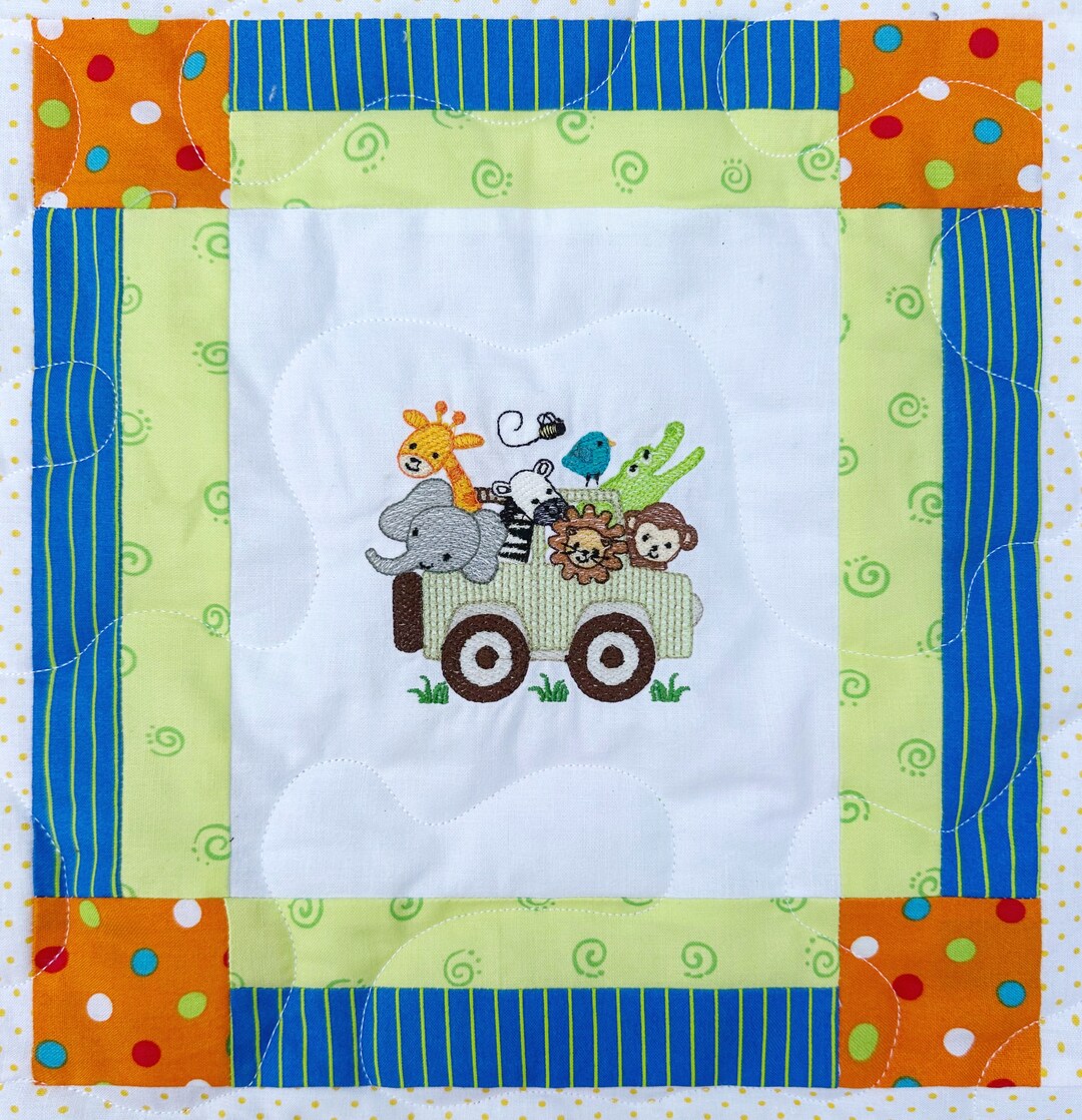 Handmade Jungle Quilt, Jungle Quilt Wall Hang, Jungle Baby Quilt ...