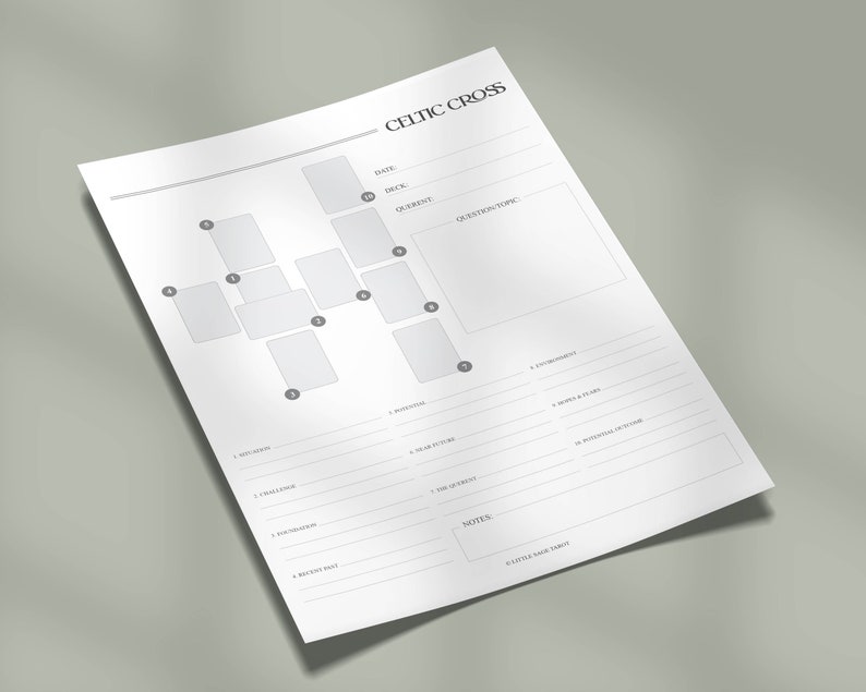 Printable Tarot Spread Worksheets, Tarot Journaling, Log Your Tarot ...