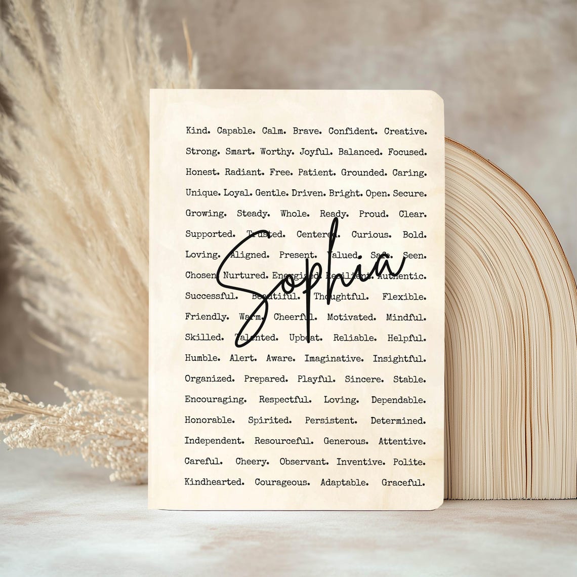 Personalized Affirmations Journal, Custom Name Notebook, Positive Words ...