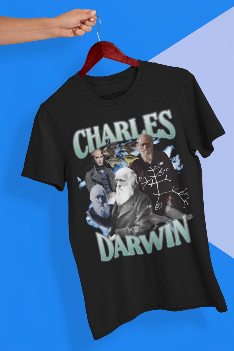 Charles Darwin Bootleg Merch Style T-shirt | 90s Vintage Science Shirt ...