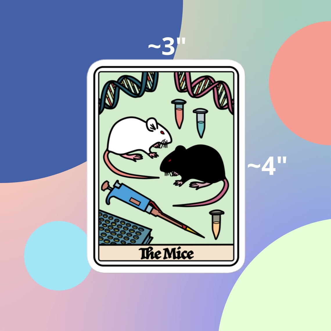 Mouse Model Organism Sticker Lab Mice Sticker Mus Musculus Research ...