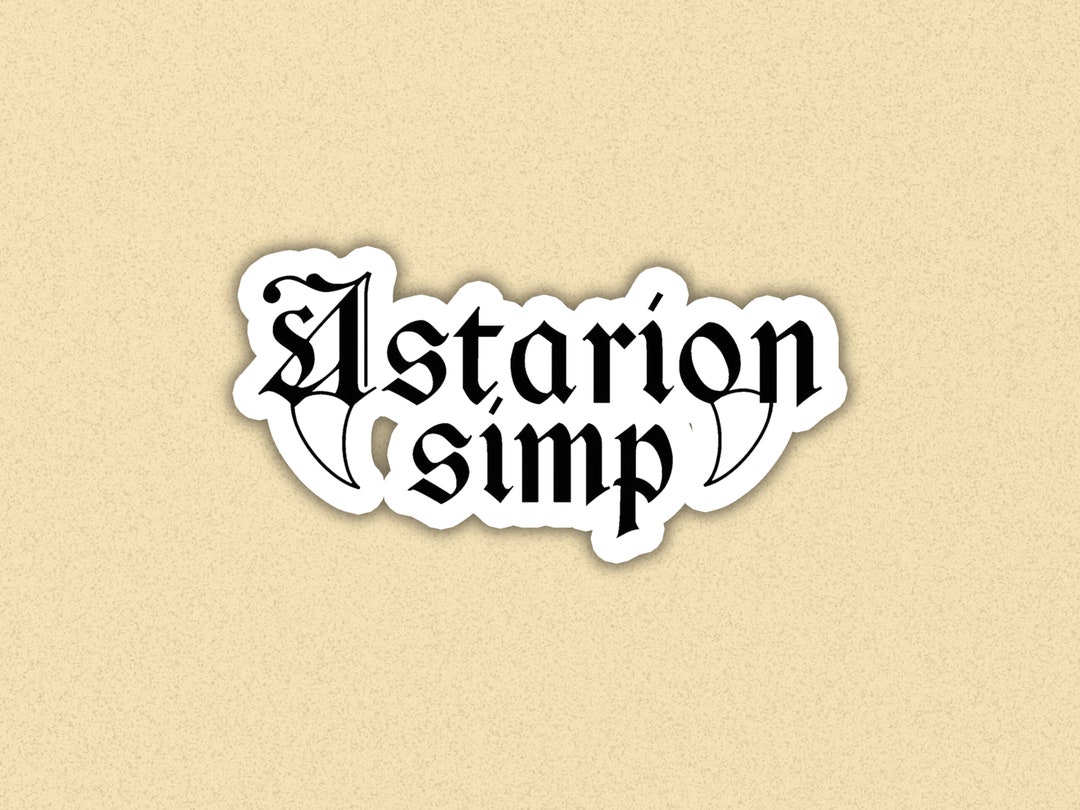 Baldur's Gate 3 Astarion Sticker, Astarion Simp Vinyl Sticker - Etsy