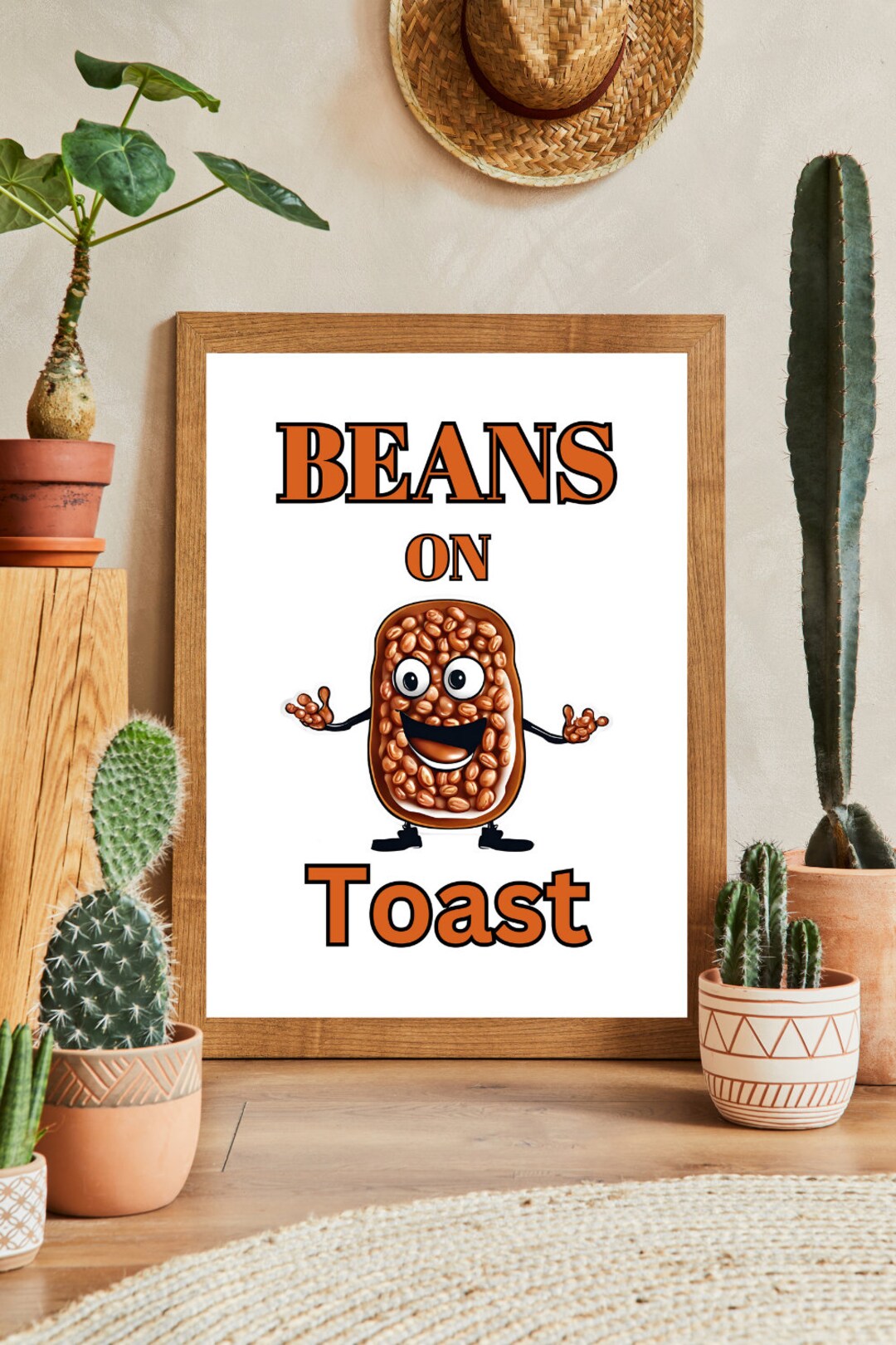 Beans on Toast Print: Humorous Kitchen Wall Art (digital Download ...