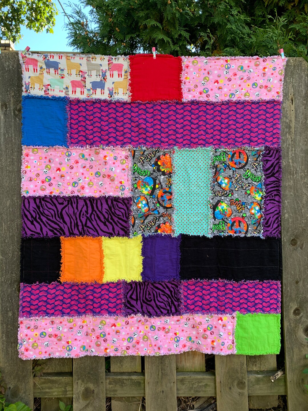 Scrappy Rag Quilt - Etsy