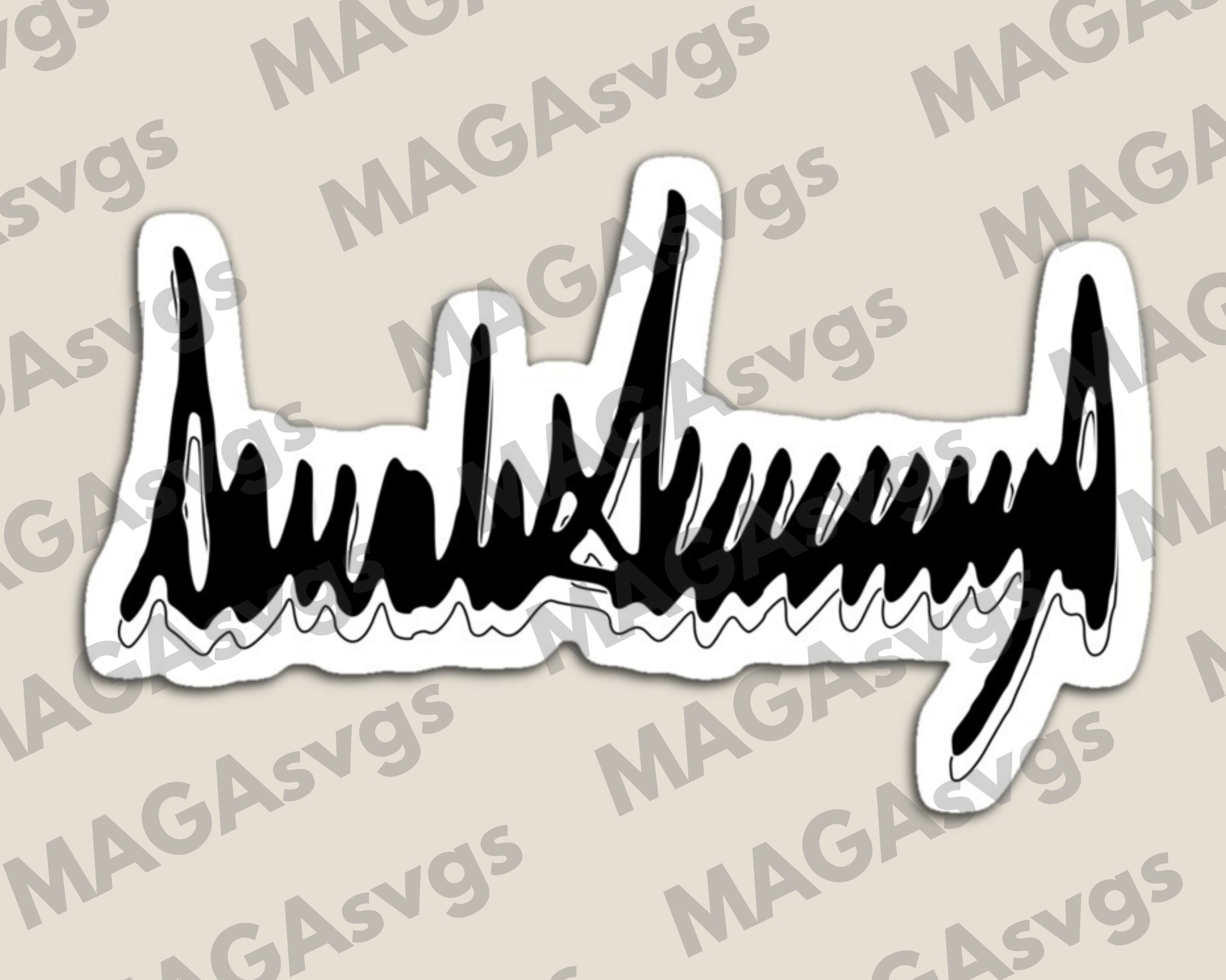 Donald Trump Signature Pack | SVG, PNG, EPS, Dxf | Black and White ...