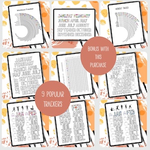 Printable 2025 Workout Tracker Daily Exercise Track Monthly Weight Loss ...