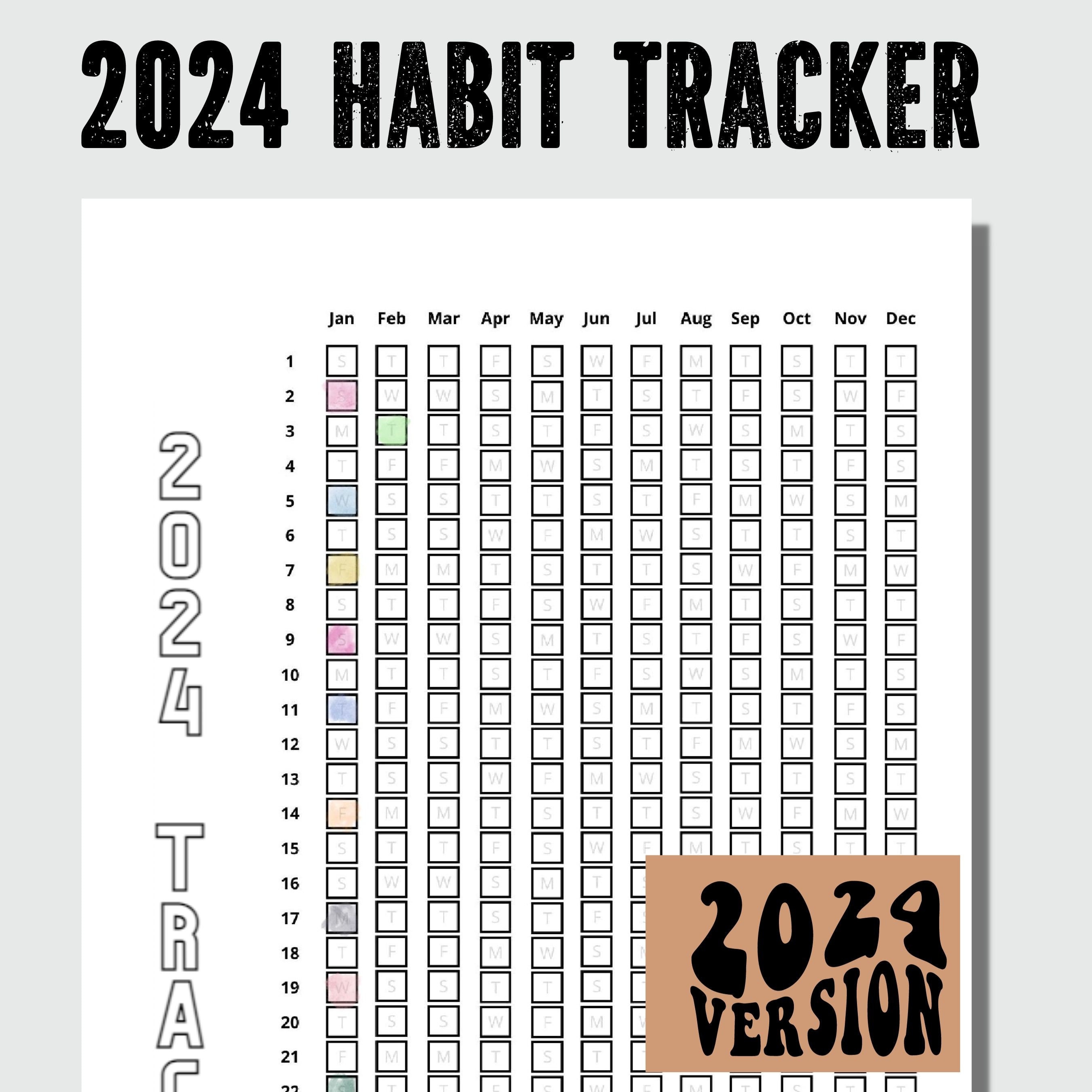 2025 Visual Daily Habit Tracker Bundle Monthly Workout Exercise Track ...