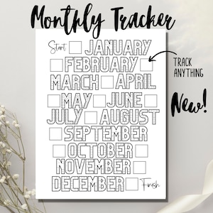 New 2025 Workout Tracker Printable - Color and Track Miles, Steps, or ...