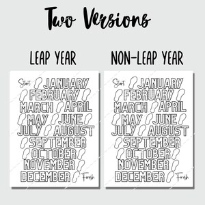 2024 Yearly Step Tracker Printable Steps Log Color and Track Your Steps ...